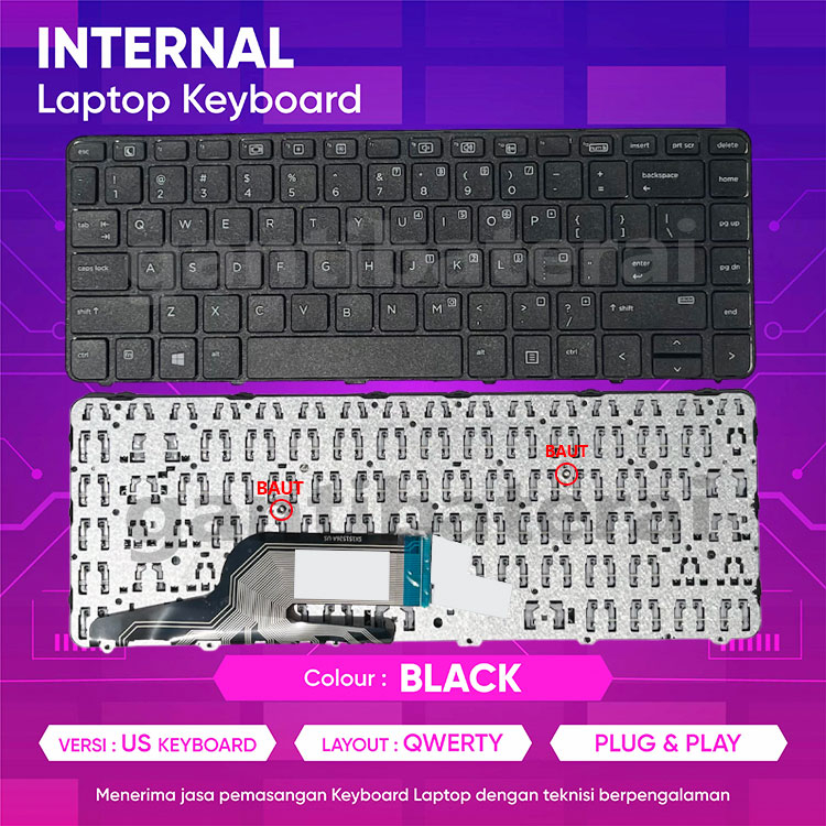 Jual Keyboard Laptop HP Probook 430-G3 440-G3 445 G3 new ori | Shopee ...