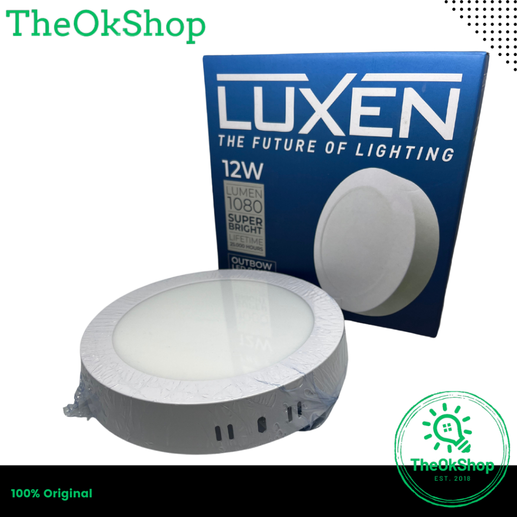 Jual Luxen Led Panel Outbow 12w kotak/bulat Outbouw 12 Watt OB | Shopee ...