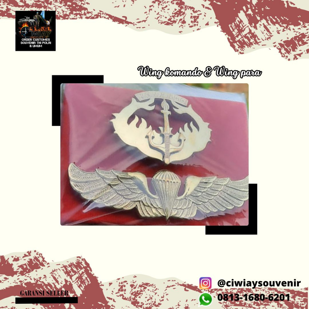 Jual Emblem Baret / PIN / Bros Wing Komando & Wing Para | Shopee Indonesia