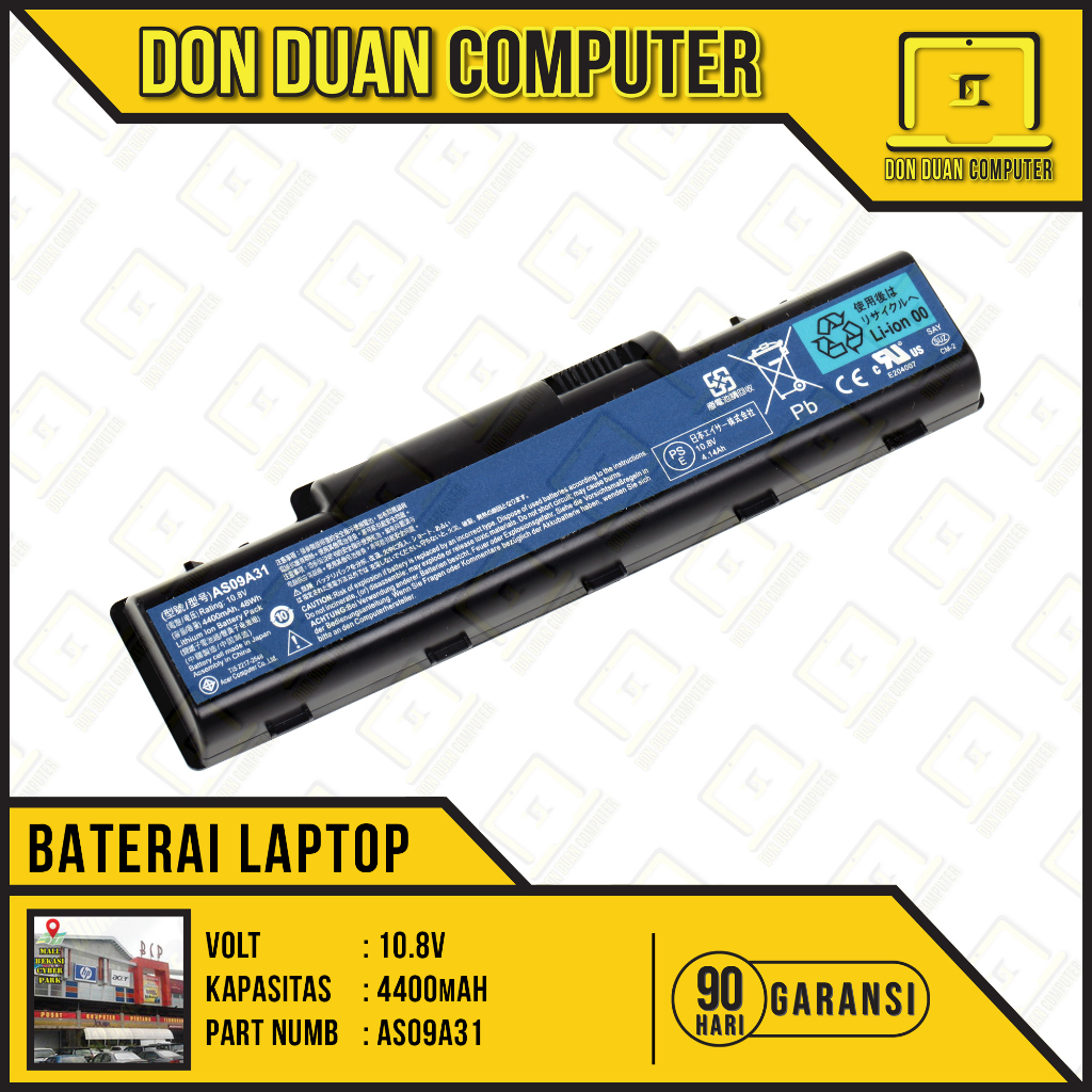 Jual Baterai Laptop Acer Aspire 4732, 4732z, 5332, 5334, 5517, 5532 ...