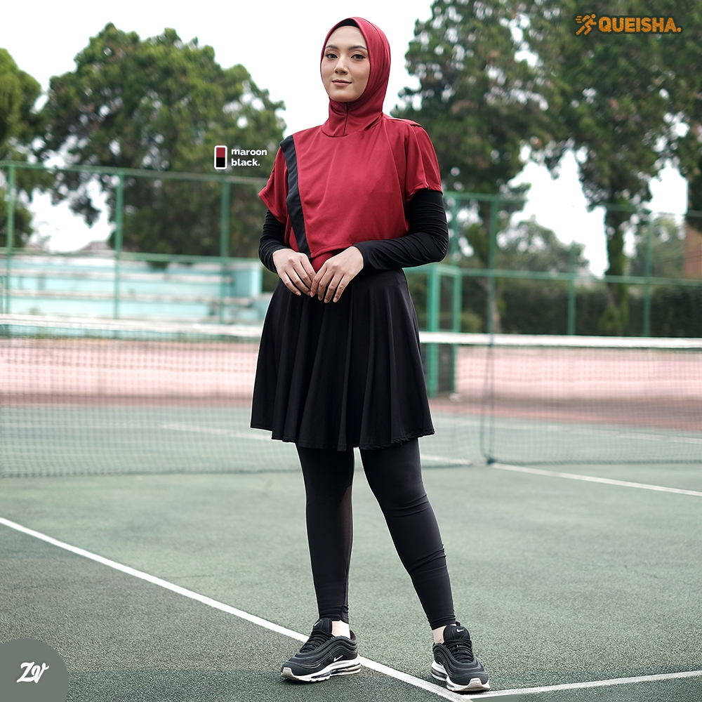 Jual Zaneva - Queisha hoodie hijab sporty by Zaneva || Terbaru Kekinian ...