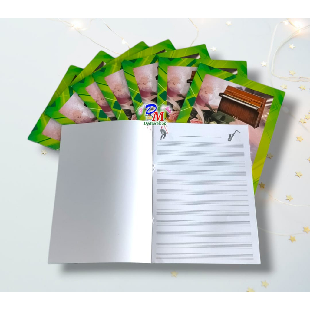Jual Buku musik not balok 5 garis isi 20 halaman - buku tulis musik ...