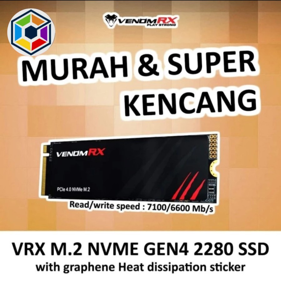 Jual VenomRX Super M2 NVMe 1TB 2TB GEN4 x4 PCIe 4.0 2280 Solid State ...