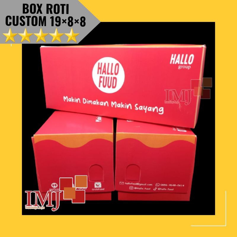 Jual BOX ROTI DONUT CUSTOM 19x8x8 KARDUS ROTI DONAT BOX ROTI BROWNIES ...