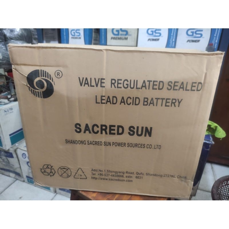 Jual BATTERY VRLA SACRED SUN 12V 100AH ORIGINAL BARU BERGARANSI, BUAT ...