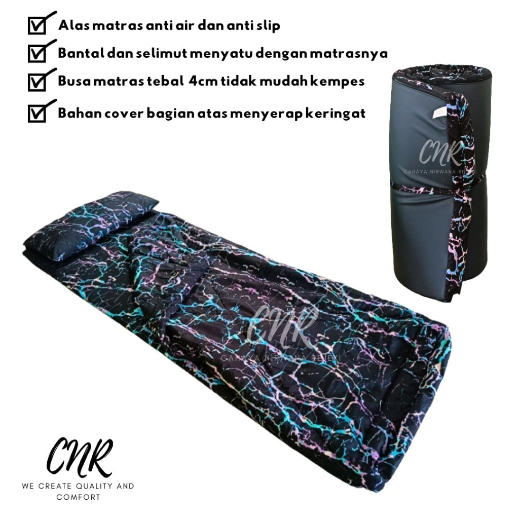 Jual Kasur gulung, matras lipat 1 set dengan selimut dan bantal ukuran ...