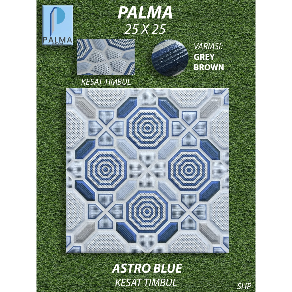 Jual Keramik Lantai Kamar Mandi 25X25 Palma Astro Blue Kesat KW1 ...