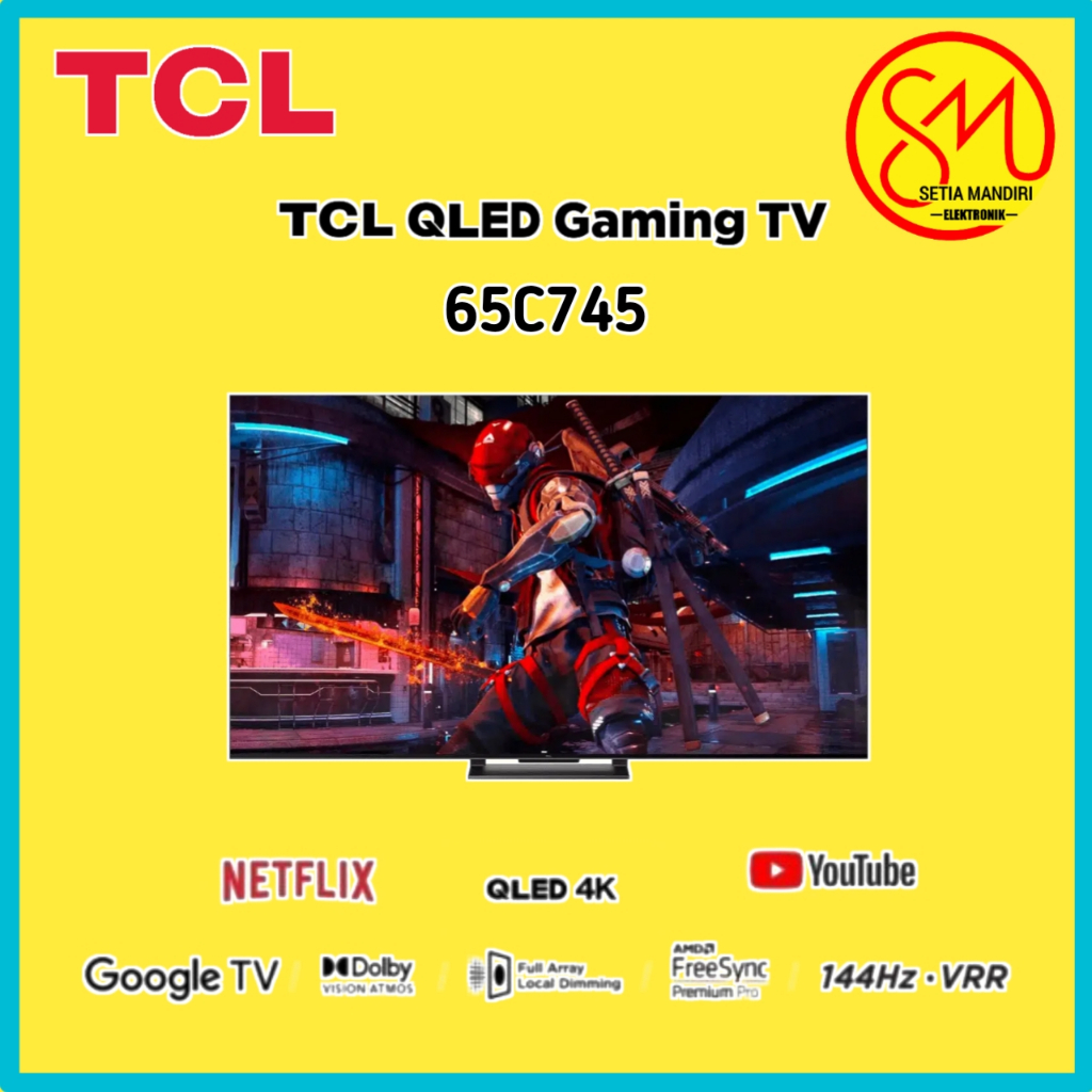 Jual TV TCL QLED 65C745 65 C745 GAME MASTER PRO VRR 144HZ DOLBY VISION IQ | Shopee Indonesia