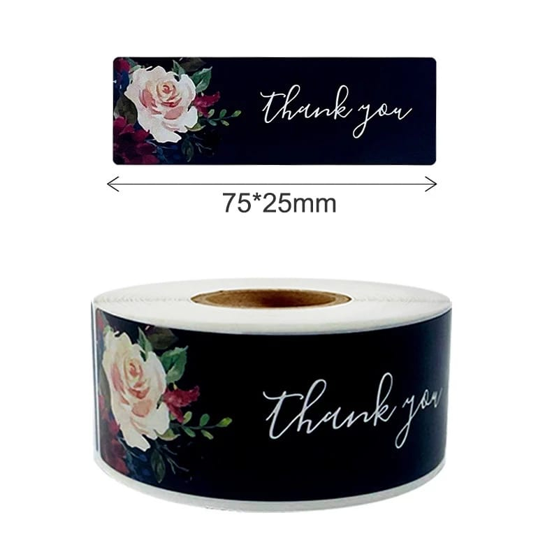 Jual Stiker PREMIUM Thank You Panjang Isi 120 pcs INI DALAM BENTUK ROLL ...