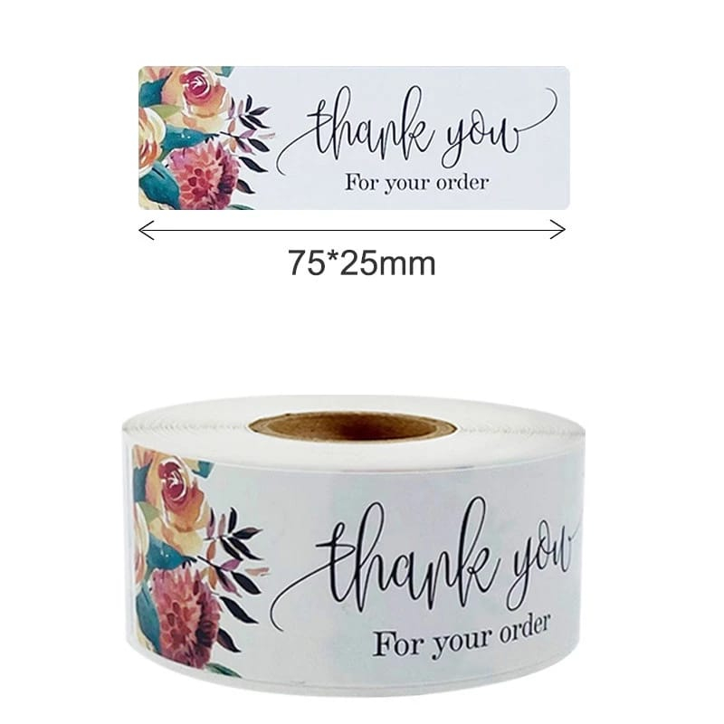 Jual Stiker PREMIUM Thank You Panjang Isi 120 pcs INI DALAM BENTUK ROLL ...