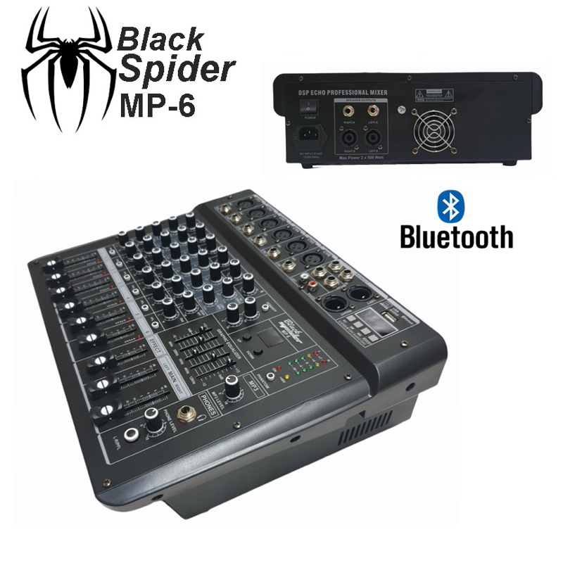 Jual Blackspider Power mixer 6 channel BLACKSPIDER MP6 power mixer ...