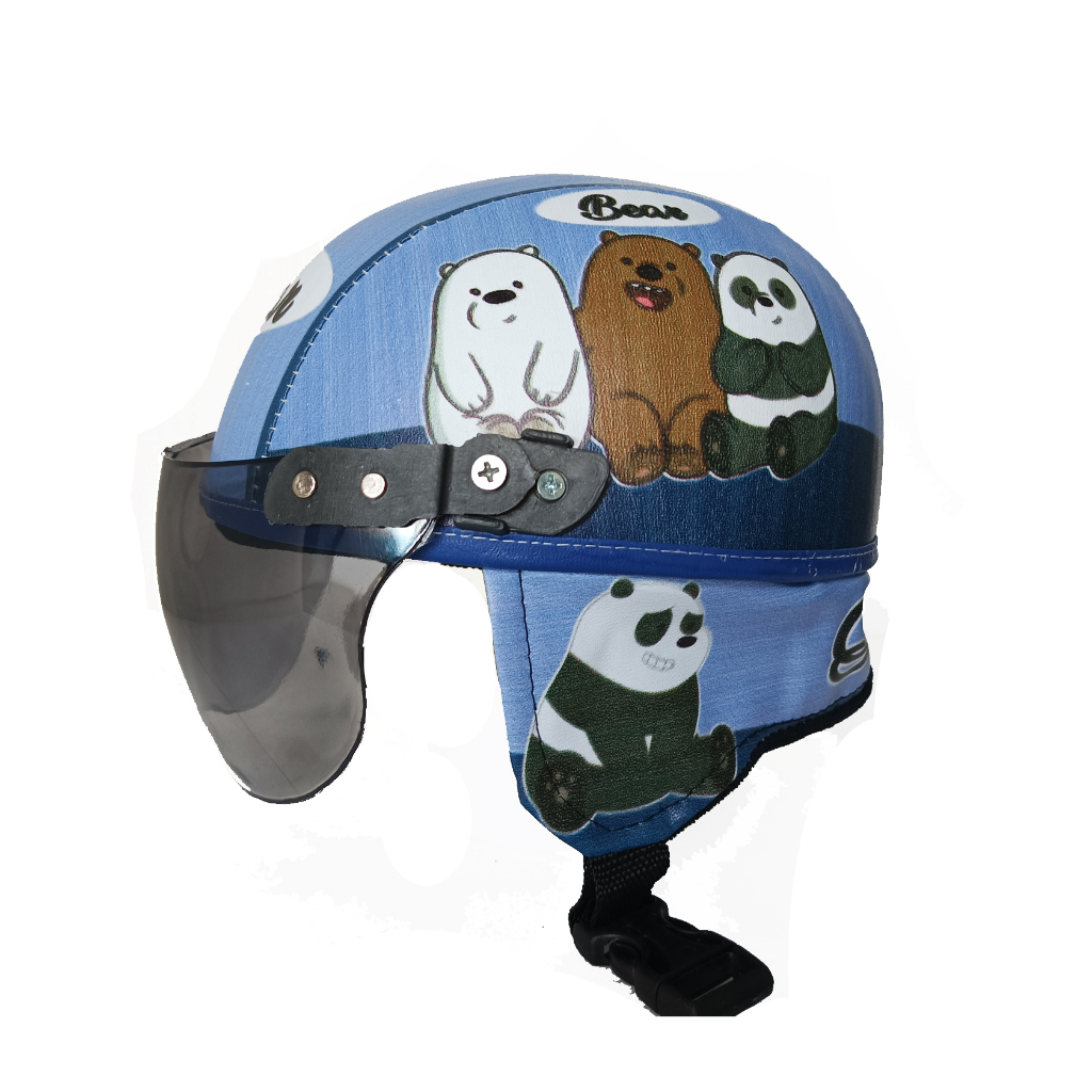 Jual Helm Anak Unyu-unyu Model Retro Karakter Bus [1 - 4 Tahun ...