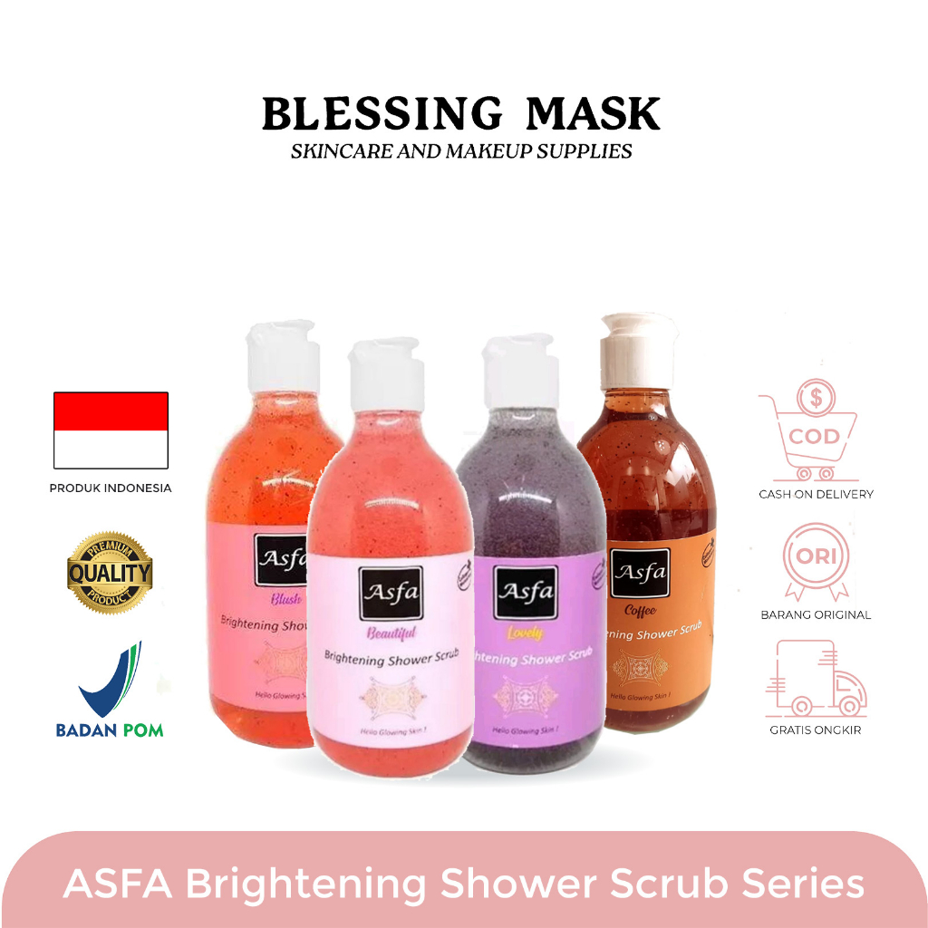 Jual Asfa Brightening Shower Scrub With Collagen Moisturizer - 300mL ...