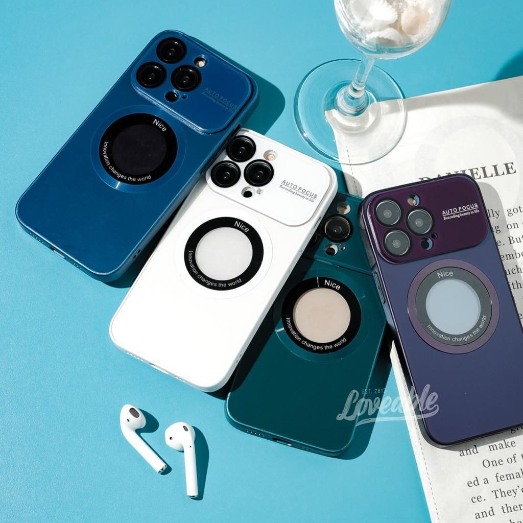 Jual autofocus magnetic hole camera protector case for iphone 11 12 13 ...