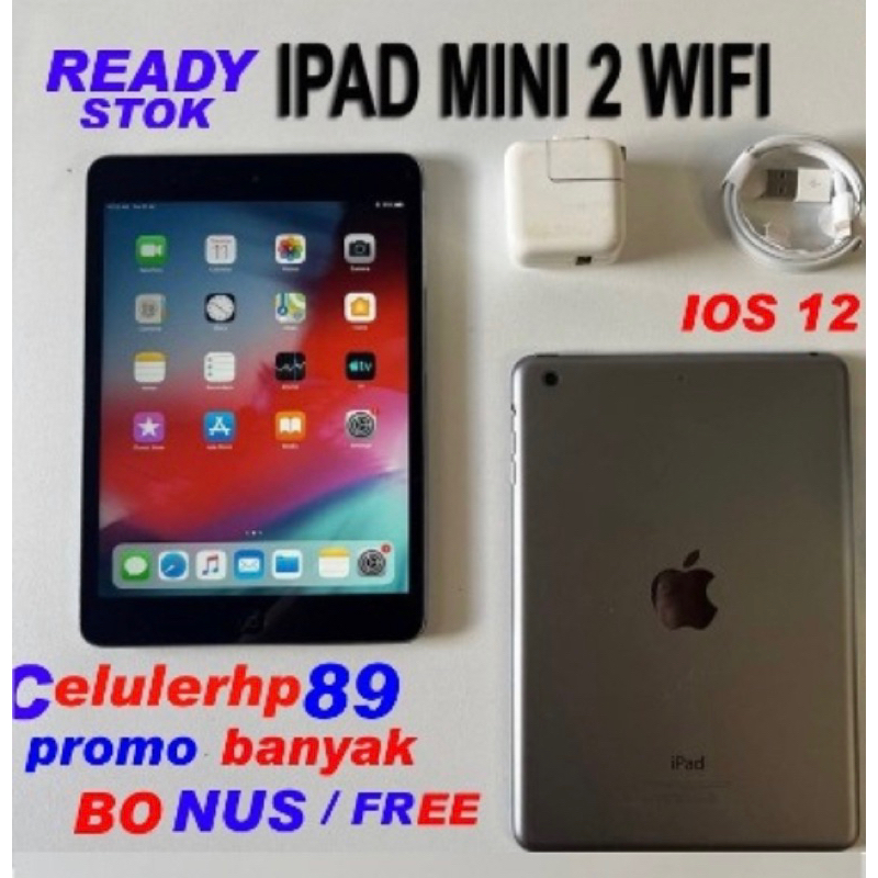 Jual ipad mini 2 32GB Wifi Cell 4G LTE Fullset Ex Ibox | Shopee Indonesia