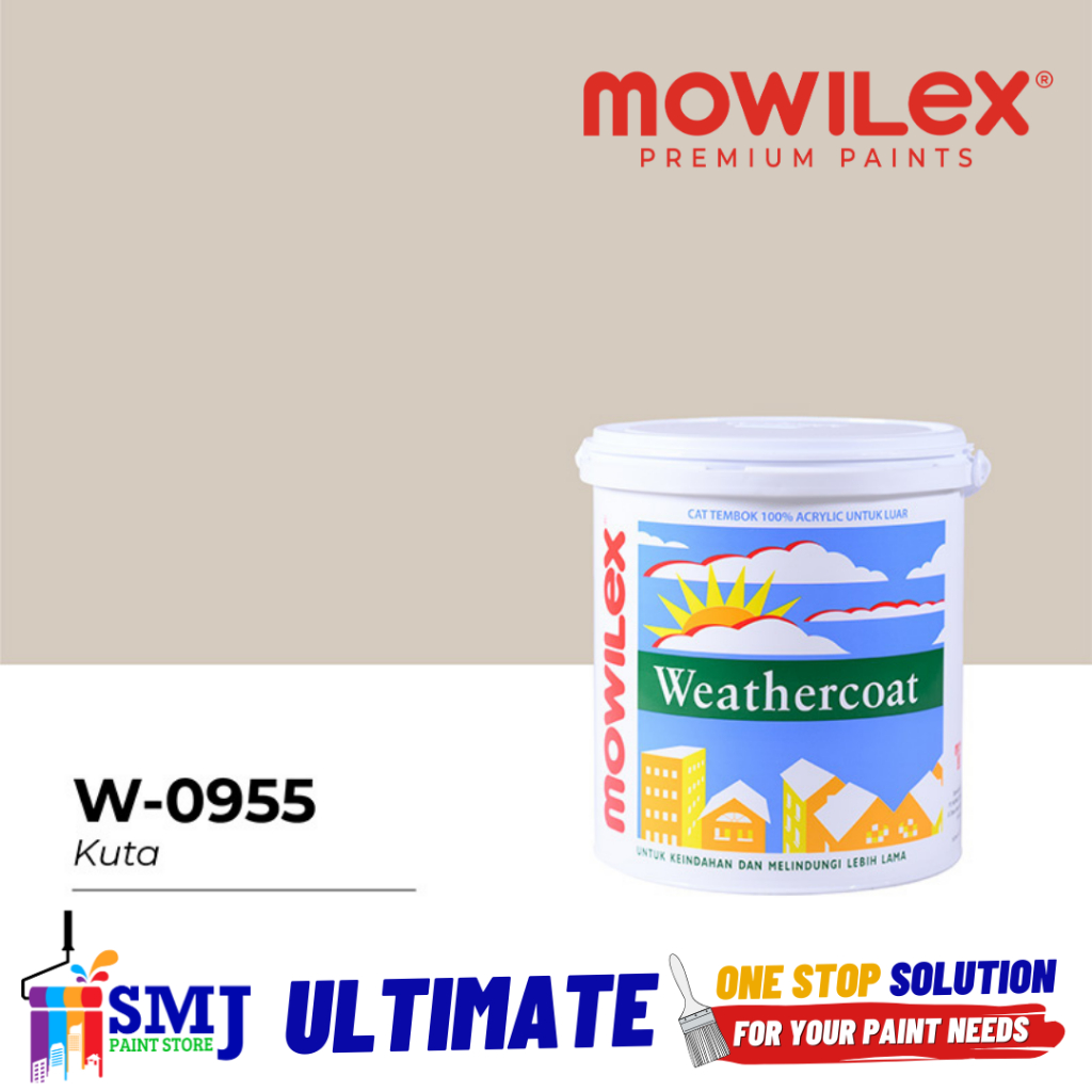 Jual Cat Tembok Eksterior MOWILEX WEATHERCOAT W 0955 Kuta 2,5L | Shopee ...
