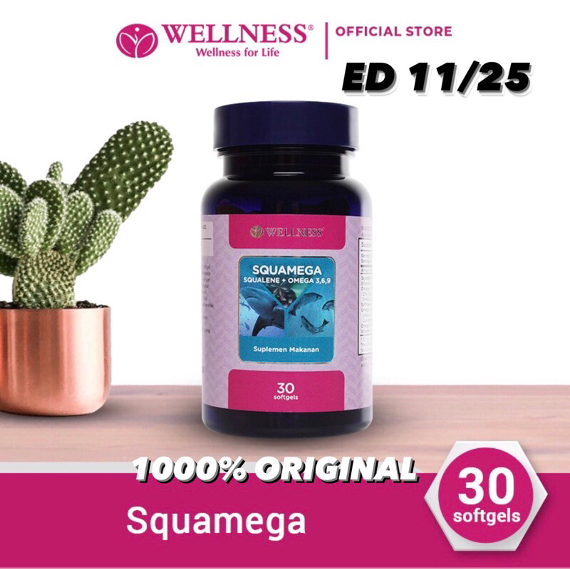 Jual Wellness Squamega Squalene + Omega 3,6,9 isi 30 Fish Oil Minyak ...