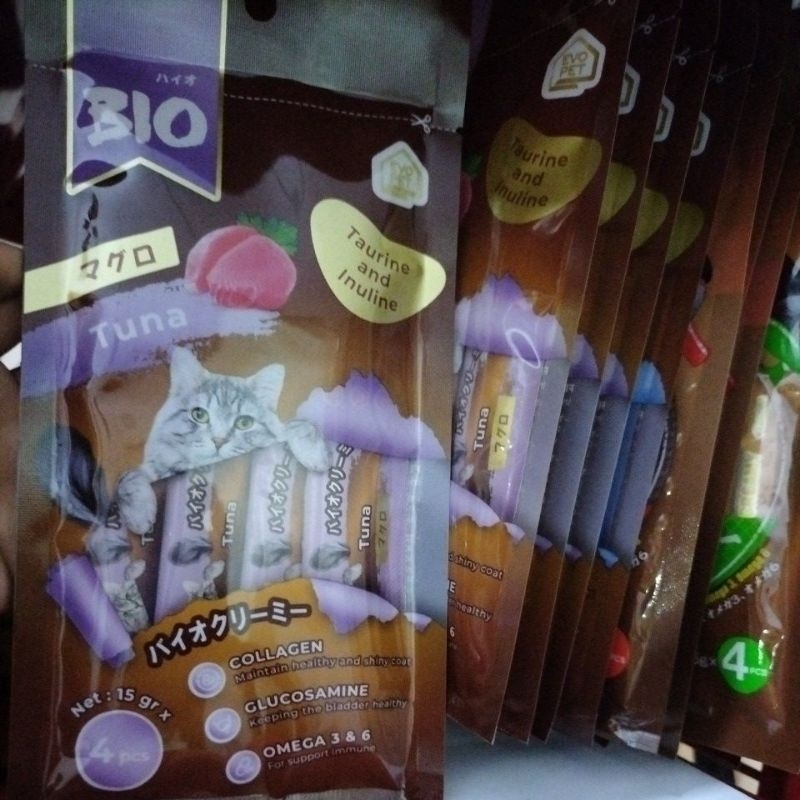 Jual BIO creamy TUNA Snack kucing 15gr | Shopee Indonesia