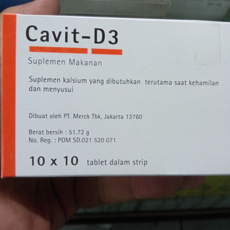 Jual CAVIT D3 Suplemen Kalsium 100tablet | Shopee Indonesia