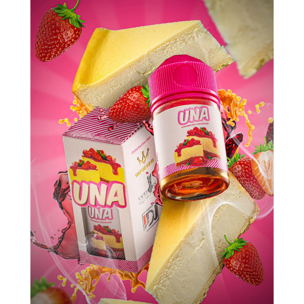 Jual UNA > STRAWBERRY CHEESECAKE > 3MG / 6MG > 60ML // 100% AUTHENTIC ...