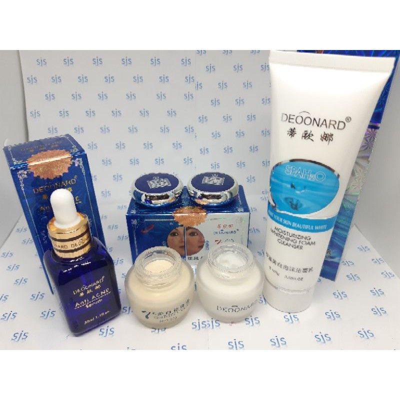 Jual paket cream deoonard set 4in1(cream siang, malam, facial foam ...