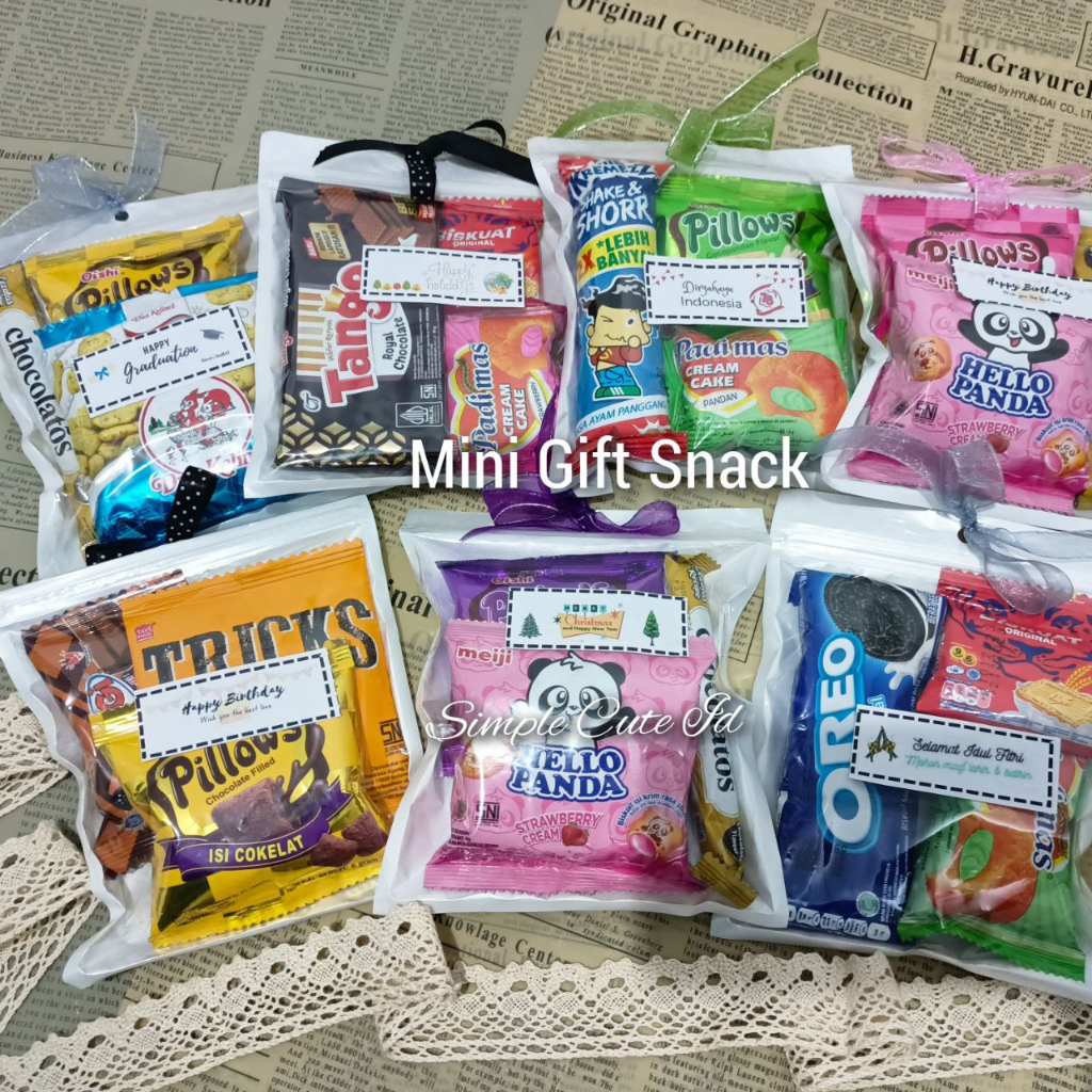 Jual Mini Gift Snack Free Stiker & Custom Tulisan/ Ucapan Mini Hampers ...