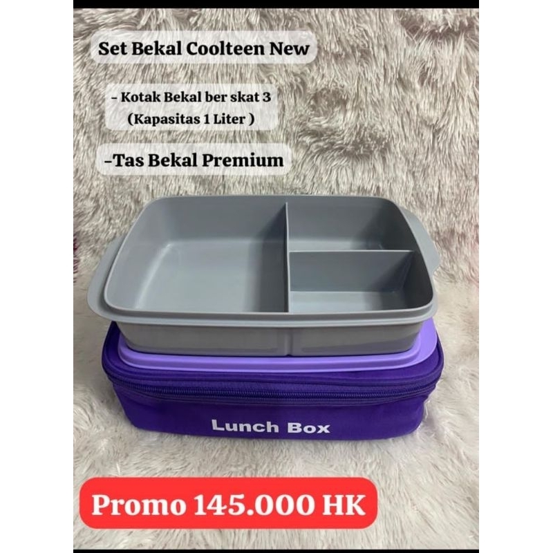 Jual Coolteen Tupperware, Kotak Makan sekat Tupperware , Devided Lunch ...
