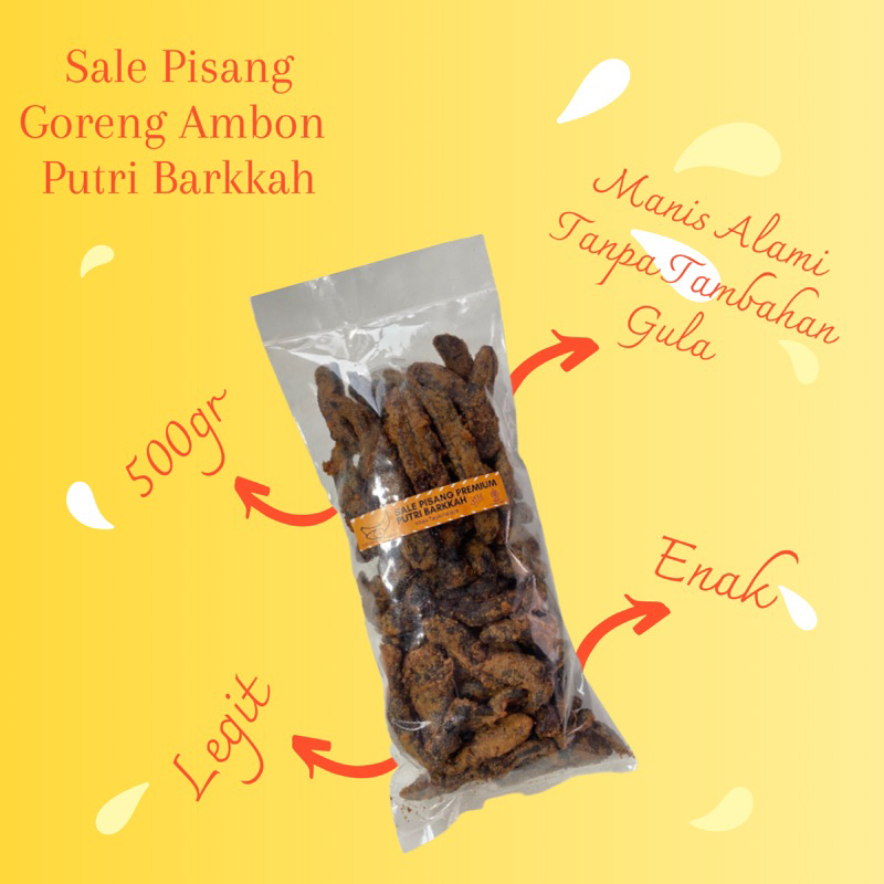 Jual 500 gr- PISANG SALE GORENG AMBON PUTRI BARKKAH | Shopee Indonesia