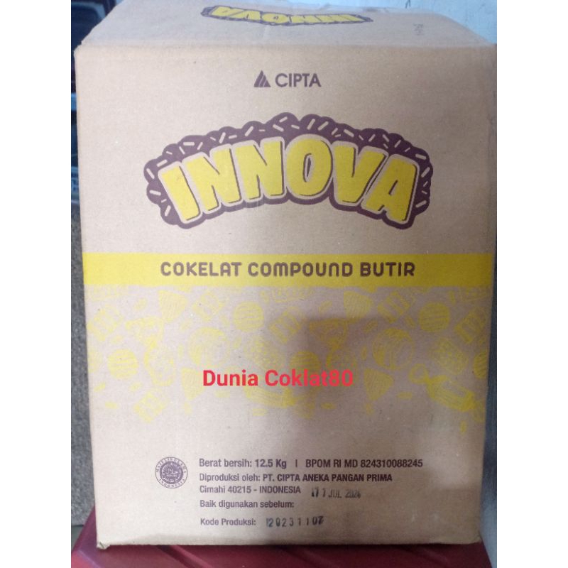 Jual Coklat meses Innova Dus kuning kemasan repack 1kg | Shopee Indonesia