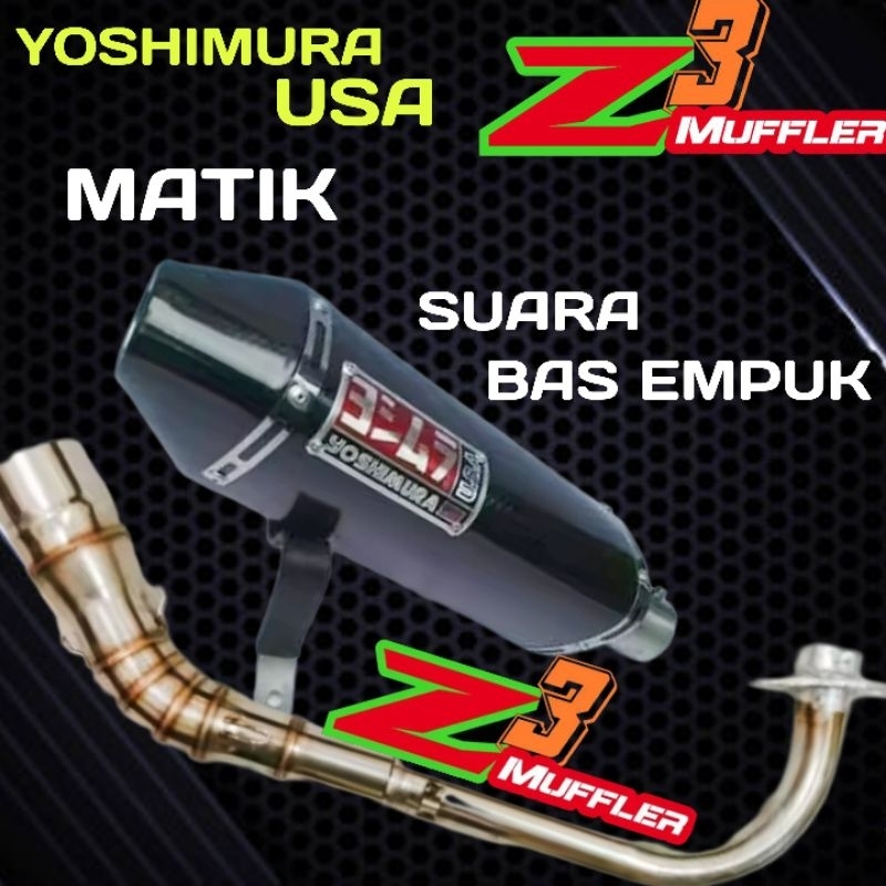 Jual knalpot racing yoshimura Usa karbon matik beat scoopy aerox nmax ...