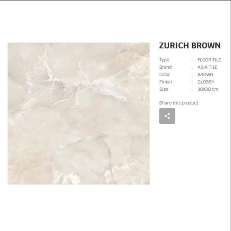 Jual keramik asia tile zurich glossy ukuran 30x30 asli original warna ...