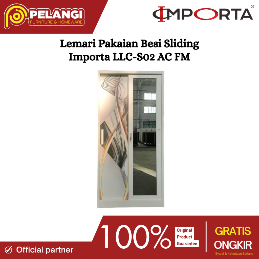 Jual Lemari Besi Importa LLC S02 | Lemari Pakaian Besi | Lemari 2 Pintu ...