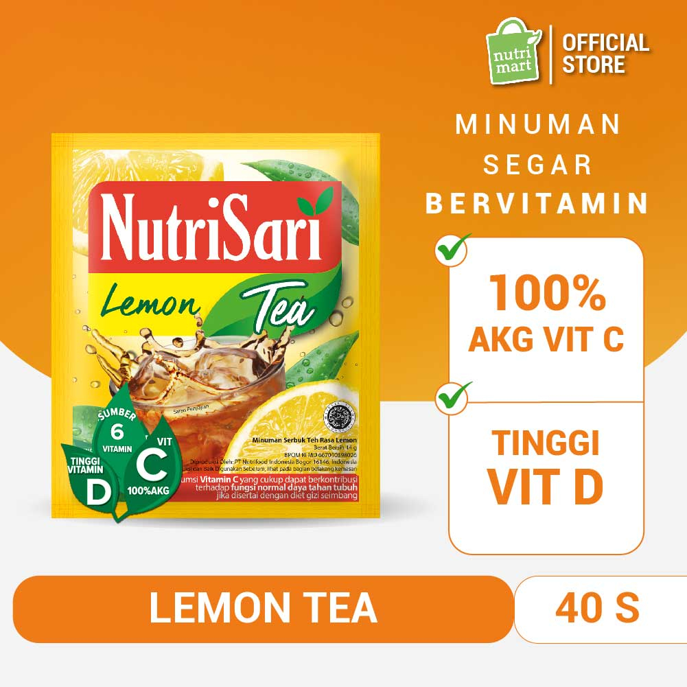 Jual NutriSari Lemon Tea 40 Sachet - Minuman Buah Vitamin C Vitamin D ...
