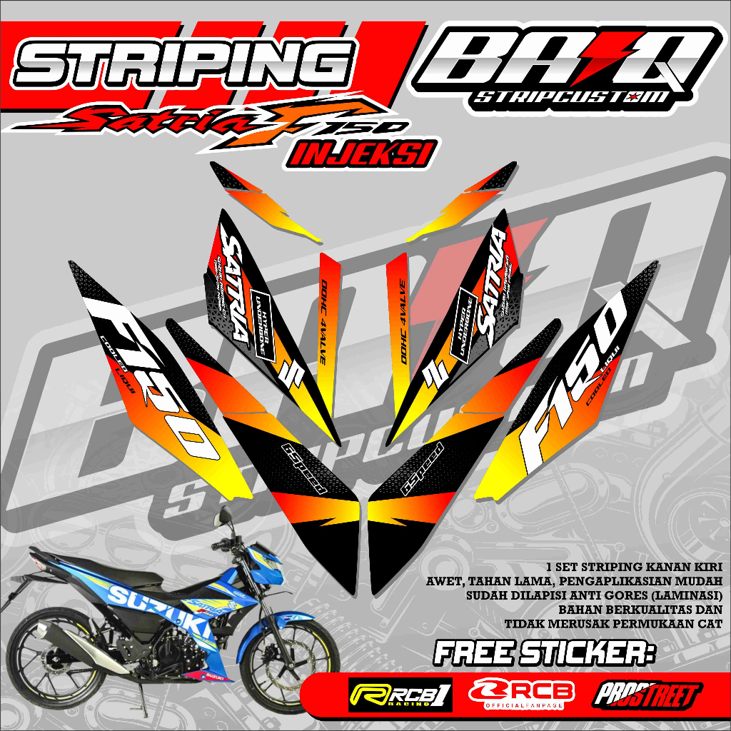 Jual STICKER STRIPING SATRIA F 150 INJEKSI - STRIPING SATRIA F 150 ...