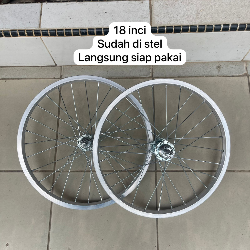 Jual Wheelset Velg Sepeda 18 Inch BMX Alloy Rims | Shopee Indonesia