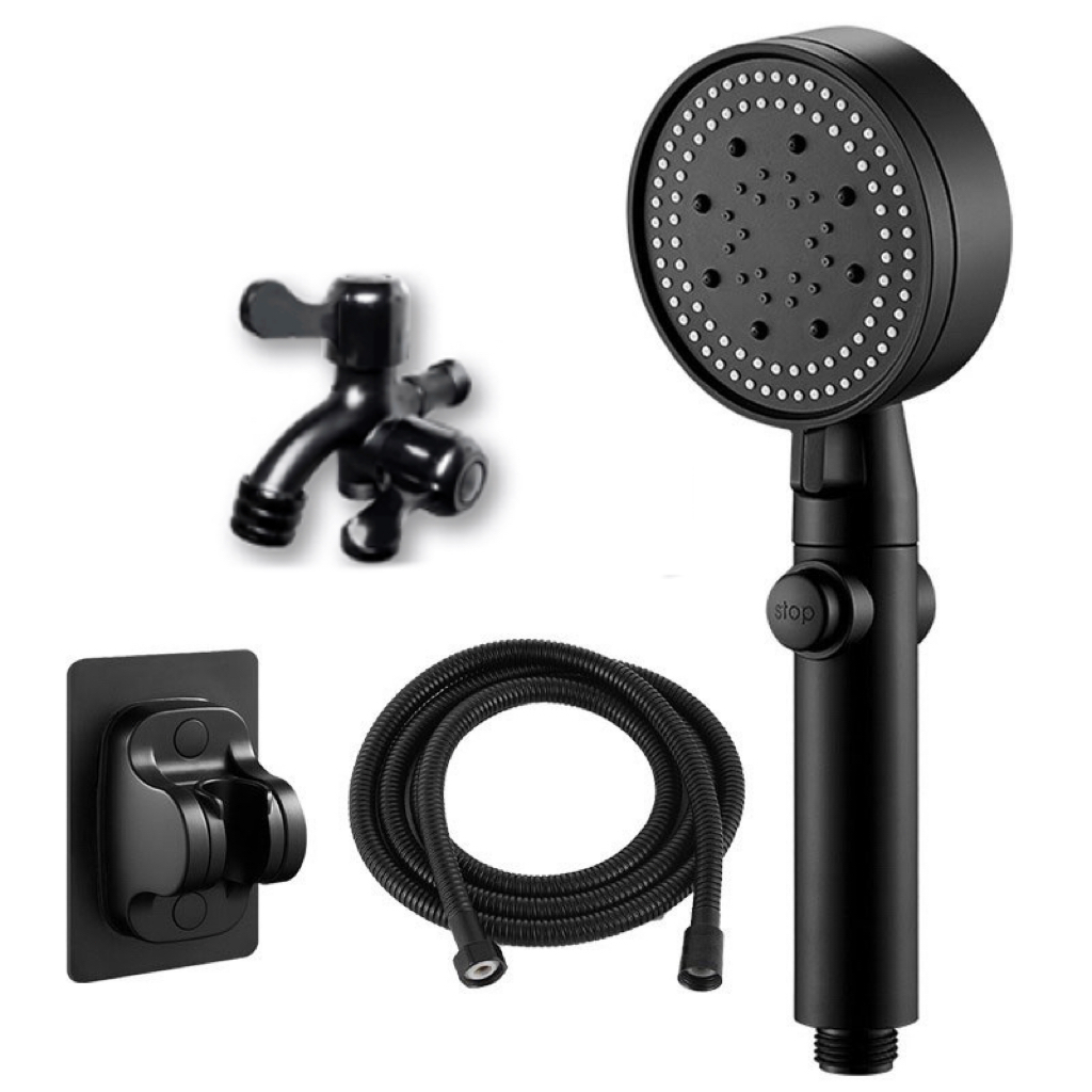 Jual Kepala Shower Mandi Hitam Premium 5 Mode Air Shower set Head Shower Handheld Shower Kamar ...