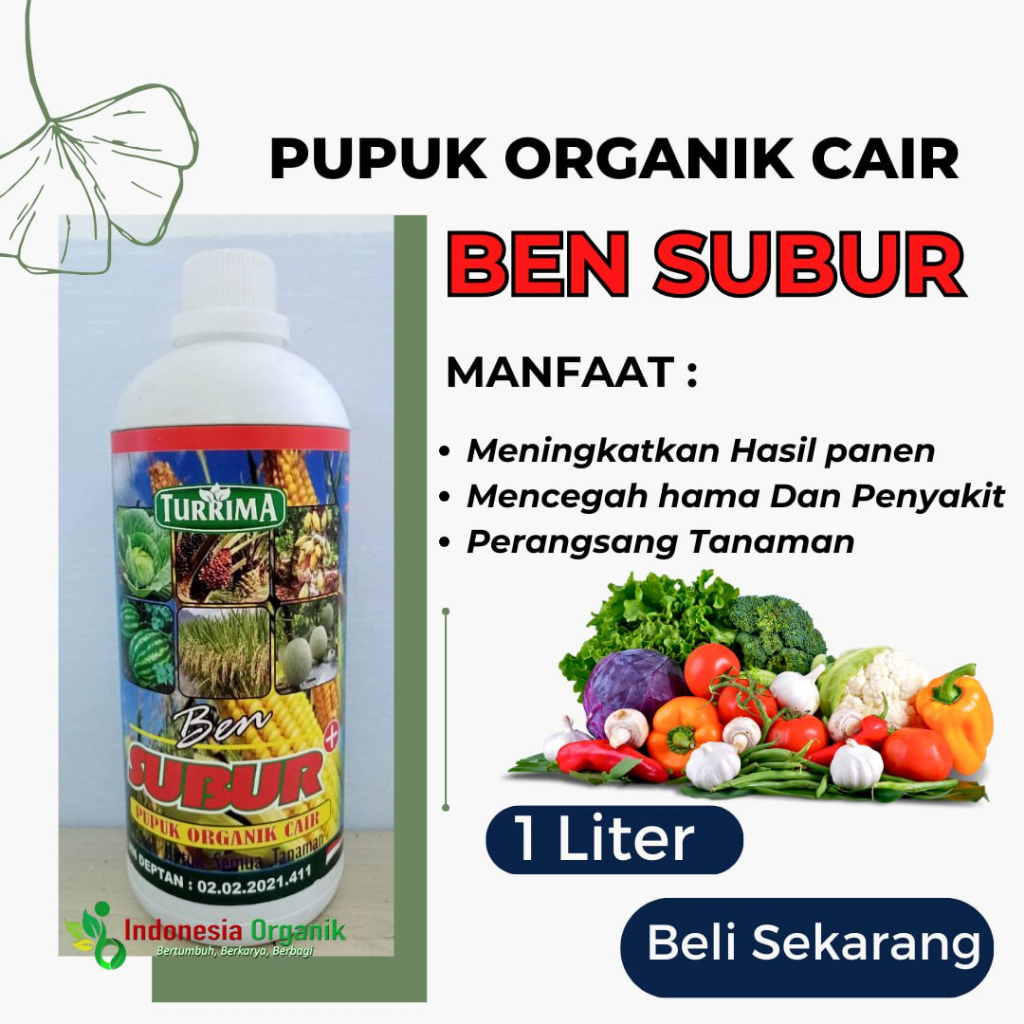 Jual Pupuk organik cair trubus BEN SUBUR, Nutrisi alami agar tanaman cepat berbuah | Shopee ...