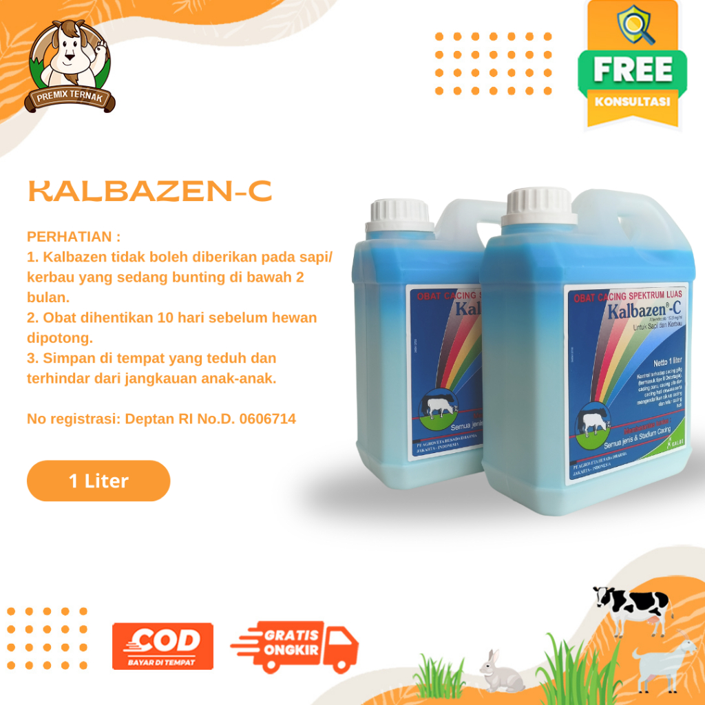 Jual KALBAZEN C 1 LITER - Obat Cacing Hewan Cair Ampuh Basmi Semua ...