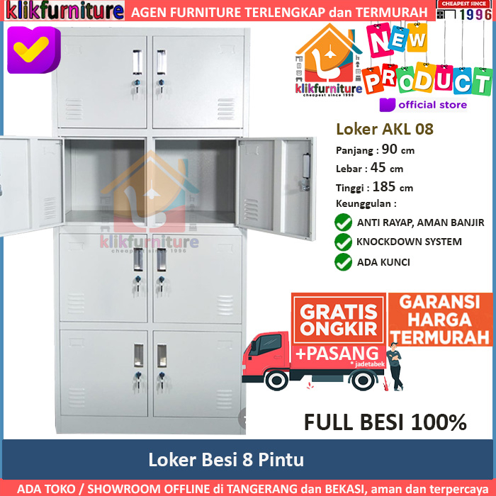 Jual Loker Besi / Locker Besi 8 Pintu AKL 08 | Shopee Indonesia