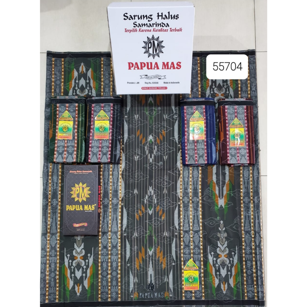 Jual Sarung Motif Samarinda Papua Mas Hitam dan Warna Untuk santri ...
