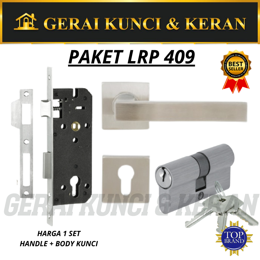 Jual PALOMA LRP 409 HANDLE KUNCI LOCK SET STAINLESS GAGANG PINTU RUMAH ...