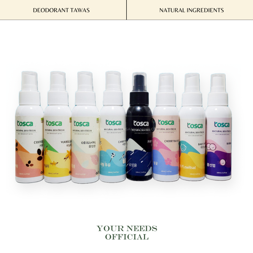 Jual Deodorant Tawas Spray Tosca Natural Deo Fresh 100ml Bahan Tawas ...