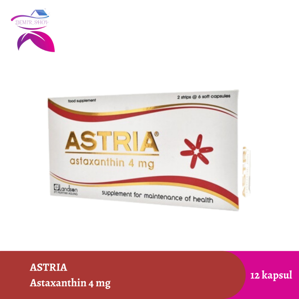 Jual Astria Astaxanthin 4mg Box 12 Kapsul | Shopee Indonesia