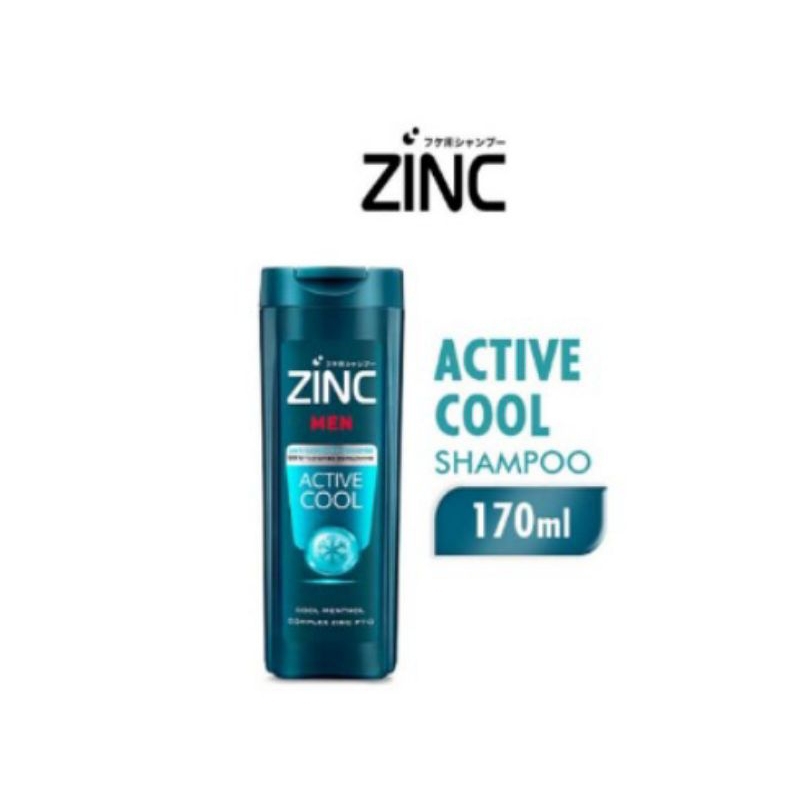 Jual ZINC MEN Shampoo Anti Dandruff Active Cool 170 ml | Shopee Indonesia
