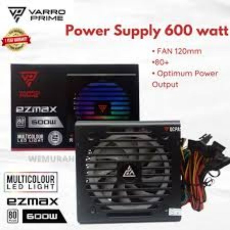 Jual PSU 600W 80+ EZMAX + Fan Rgb MURAH | Shopee Indonesia