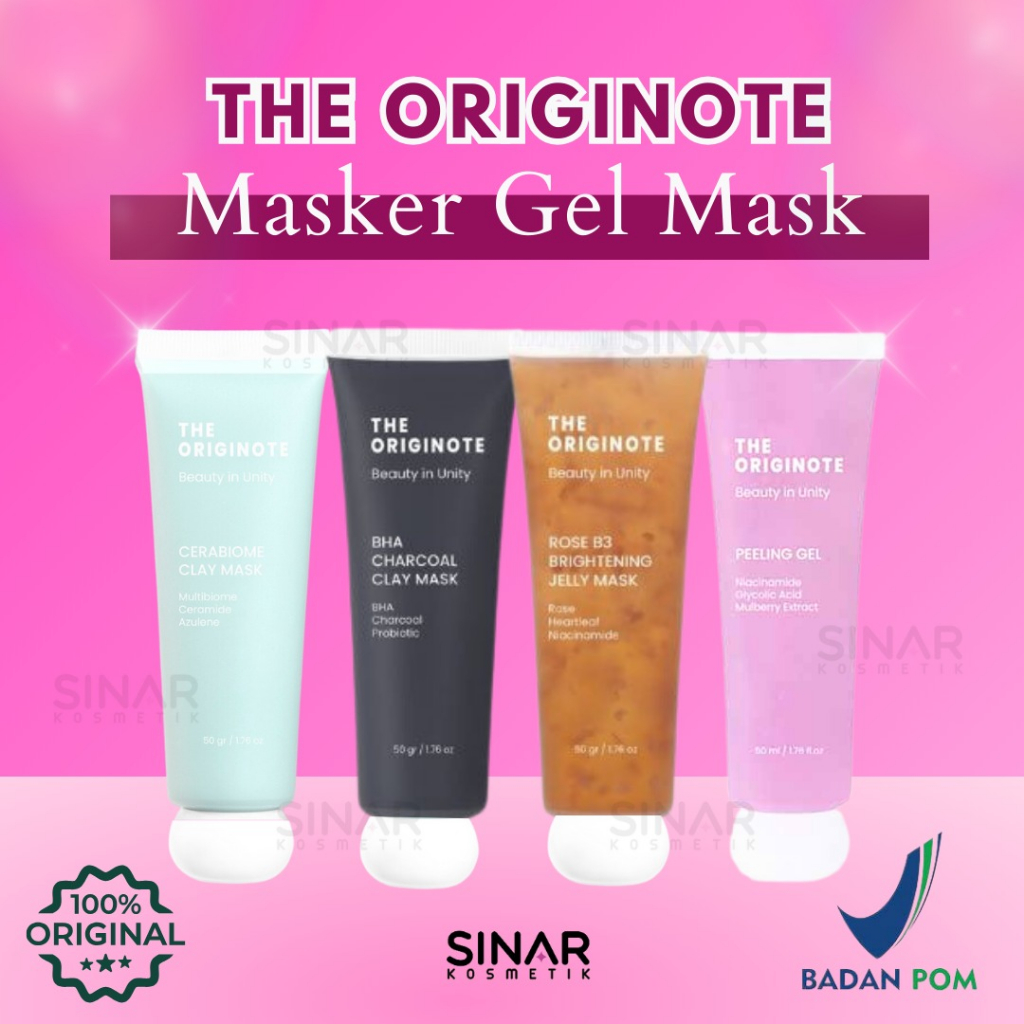 Jual The Originote Mask Series - Rose B3 Brightening Jelly Mask ...