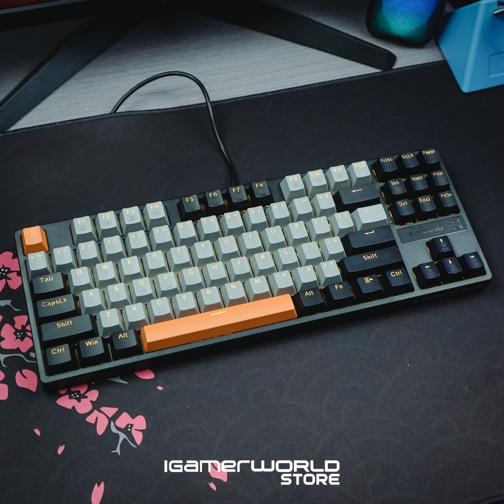 Jual E-YOOSO Z-87 / Z87 TKL 87% Monochrome Mechanical Gaming Keyboard ...