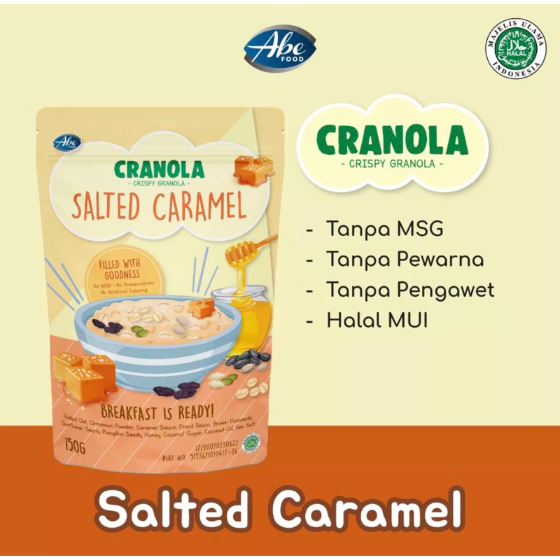 Jual ABE FOOD Cranola Crispy Granola 150gr / Makanana Anak | Shopee ...