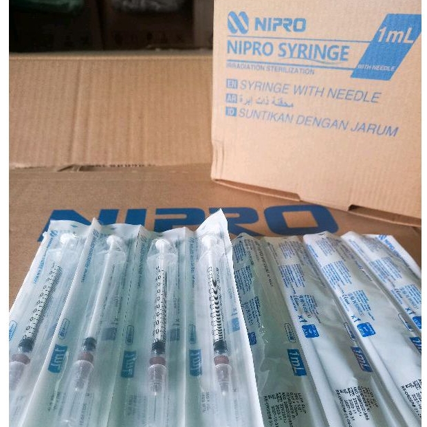 Jual Spuit Syringe 1cc 1ml Nipro Box | Shopee Indonesia