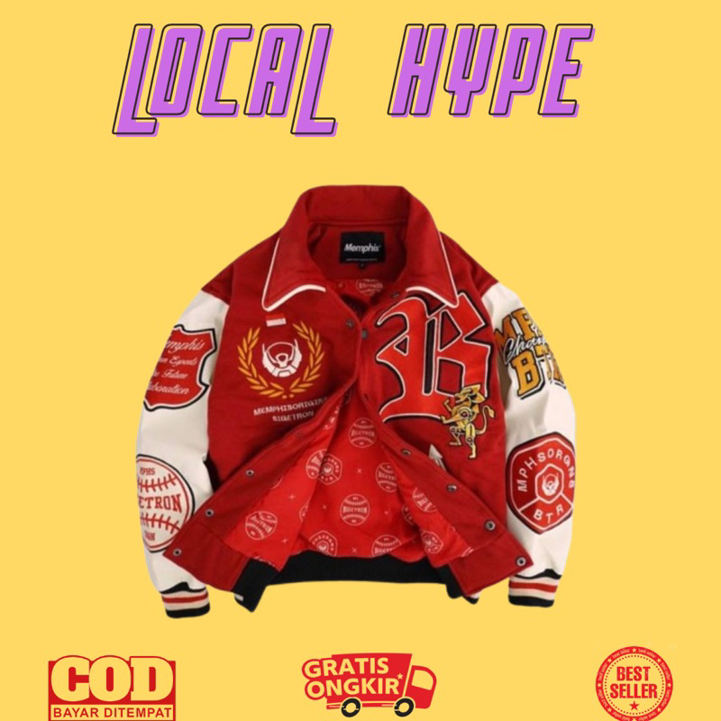 Jual [ORIGINAL] MEMPHIS VARSITY JACKET X BIGETRON ESPORT | Shopee Indonesia